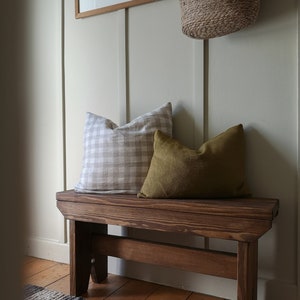 Vintage Style Bench Made From Solid Wood | Rustic Bench | Entryway ...