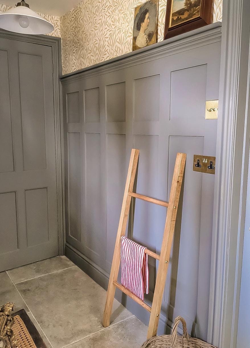 Rustic Style Solid Wood Blanket Ladder | Wooden Towel Rack | Towel ...