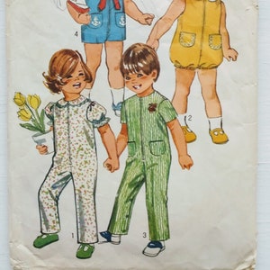 Toddler's Simplicity Sewing Pattern 9290, Vintage 1970's Kids Jumper ...