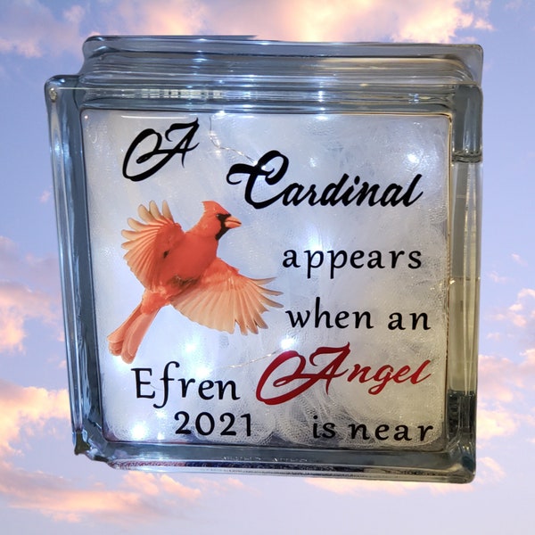 Cardinal Glass Block - Etsy