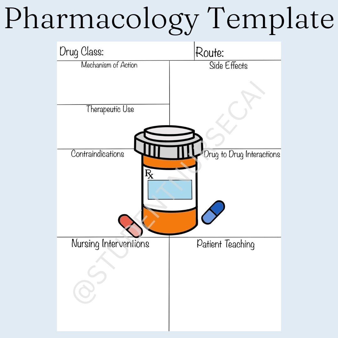 Printable Nursing Student Pharmacology | Pharmacology Notes ...