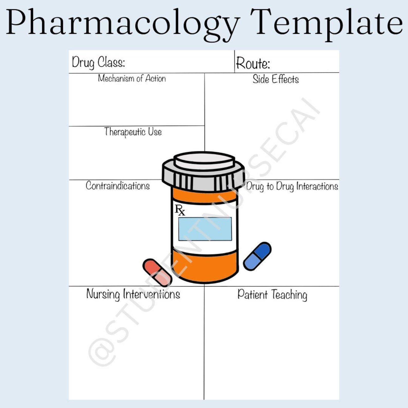 Printable Nursing Student Pharmacology | Pharmacology Notes ...