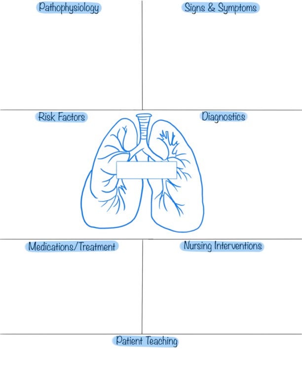 Nursing Concept Map, Concept Template, Medical Surgical, Respiratory - Etsy