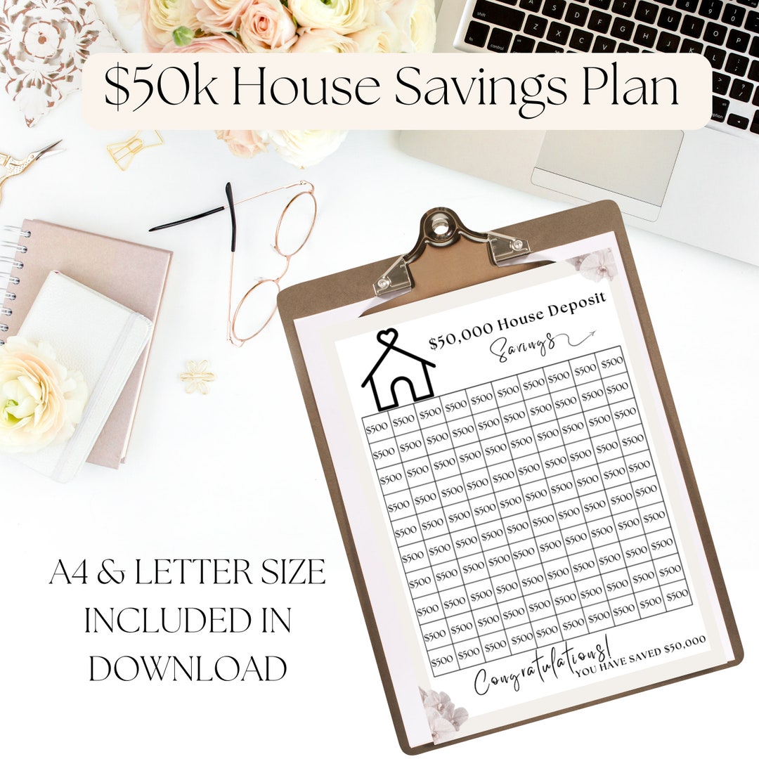 50k House Savings Plan, Home Deposit Budget, House Deposit, 50k ...