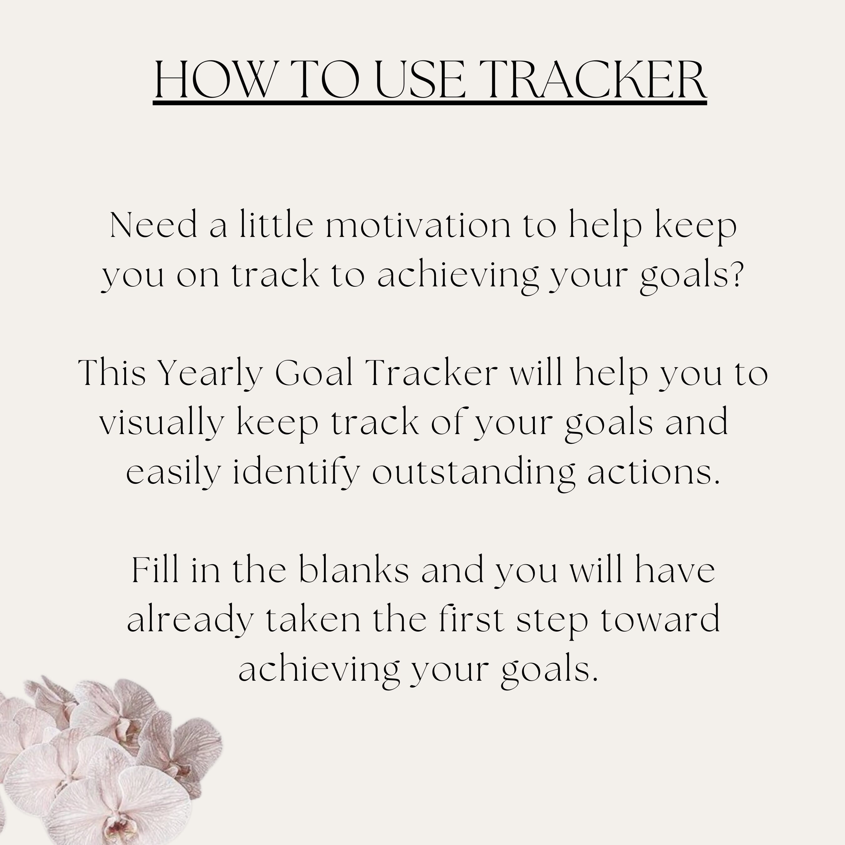 Yearly Goal Tracker, 2023 Goal Planner, Planner, Digital Download ...
