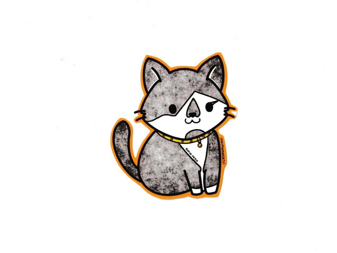 Cat Rufus Patch . Sticker Flakes . Vinyl Gloss . Waterproof ...
