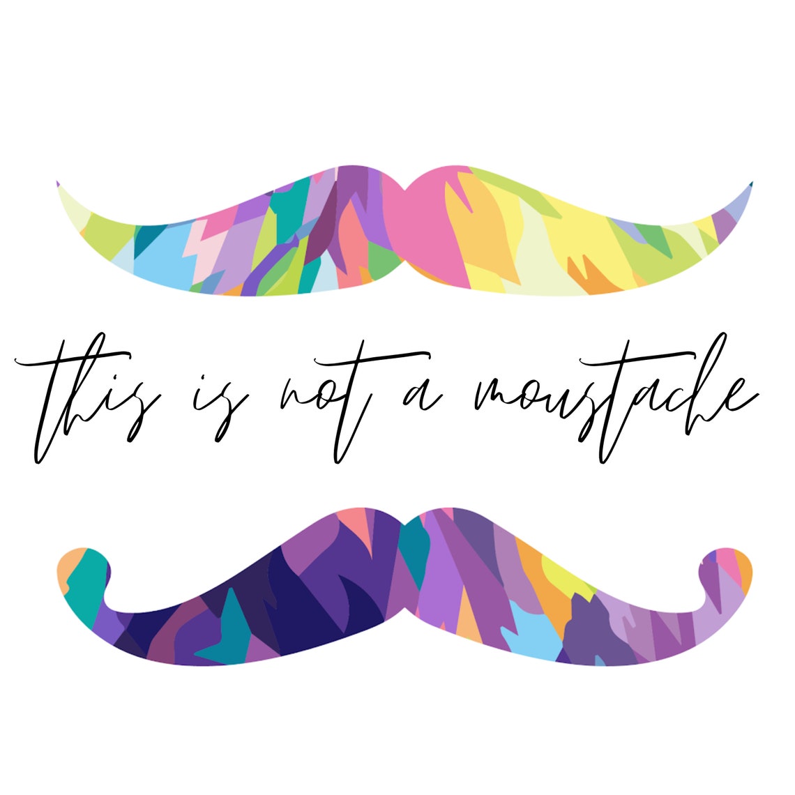 Moustache Art Print, Moustache WPAP Poster, Moustache Illustration ...