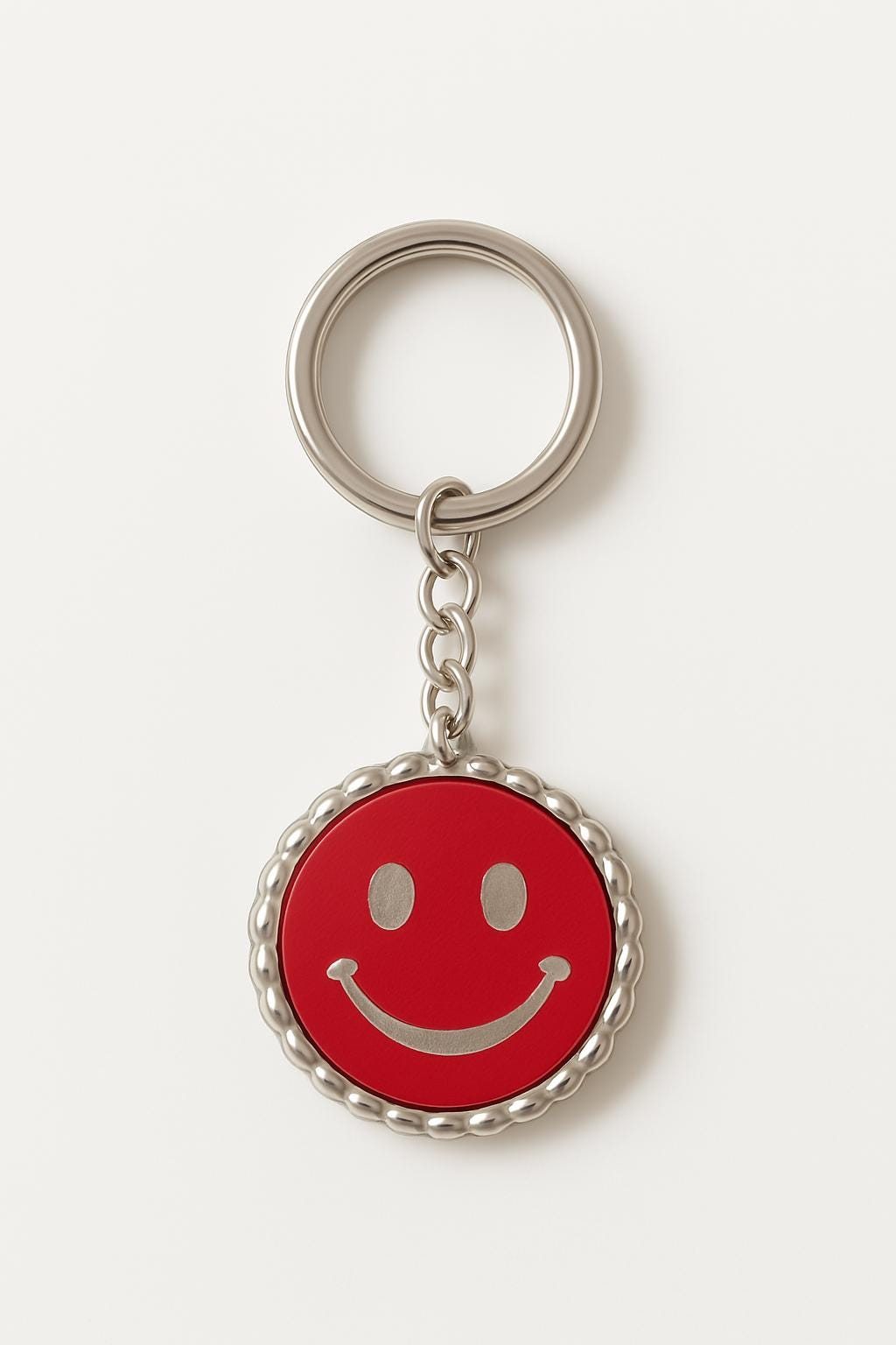 Smiley Face Keychain, Custom Color 3D Printed Key Ring, Cute Emoji ...
