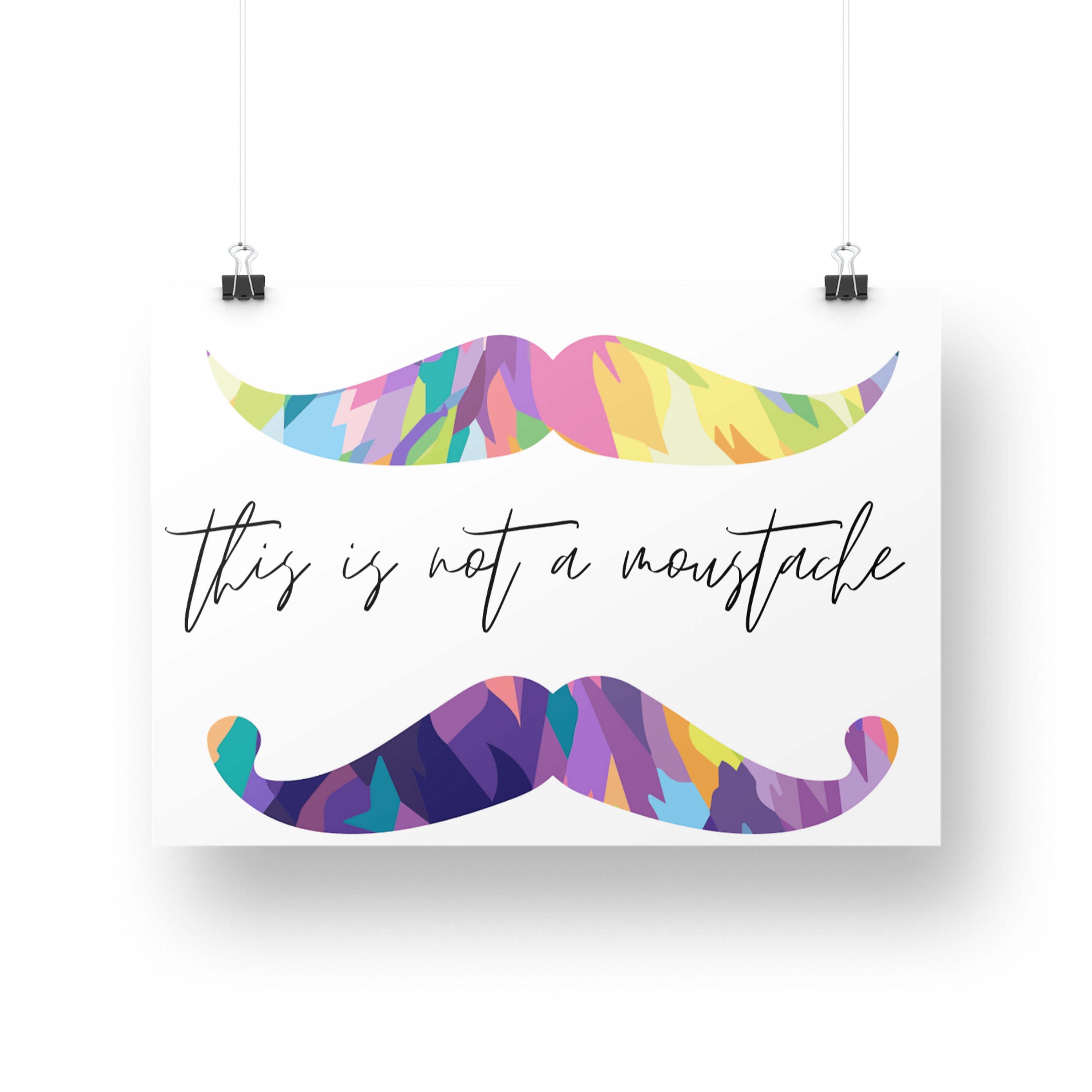 Moustache Art Print, Moustache WPAP Poster, Moustache Illustration ...