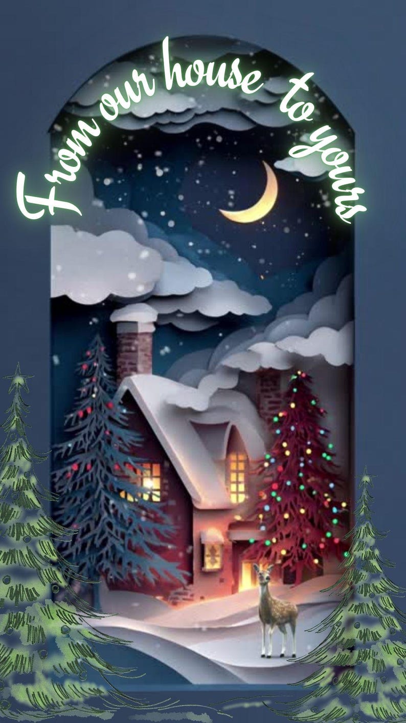 Animated Christmas Ecard: Customizable Holiday Greetings (MP4 & PDF ...