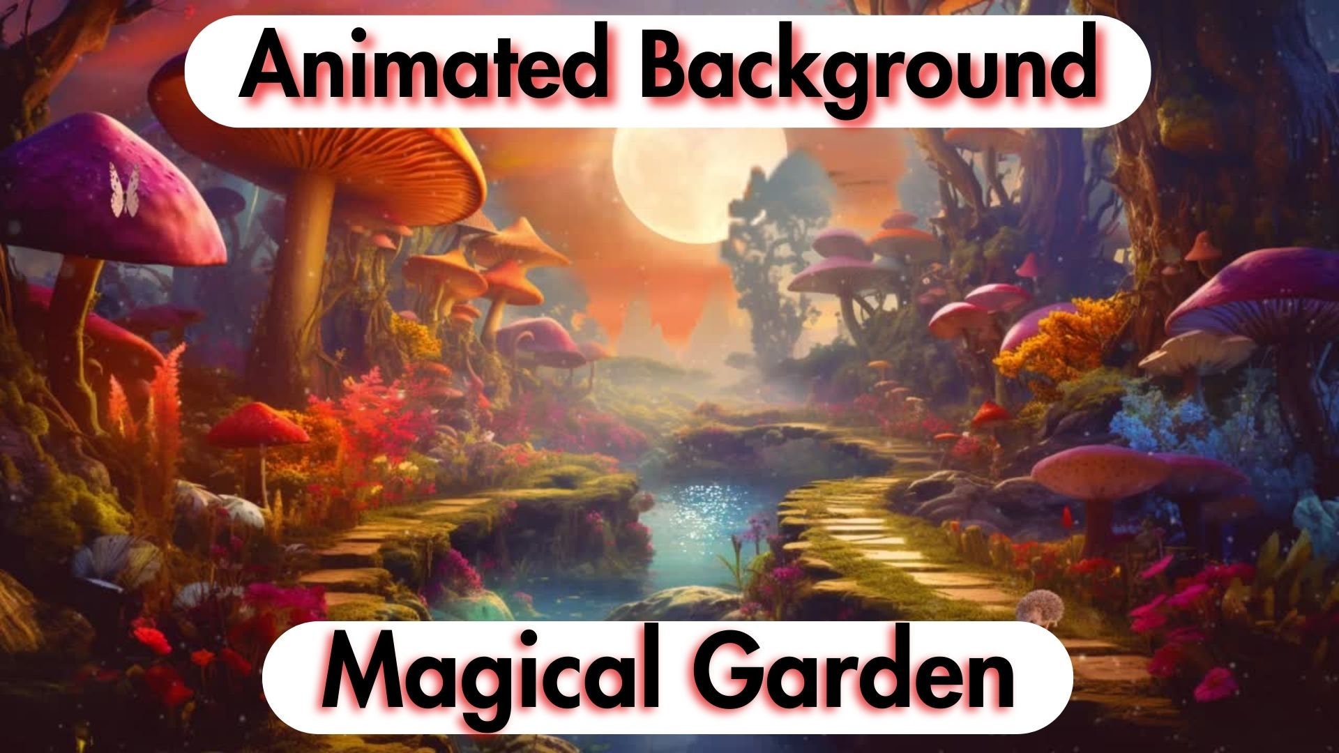 Magical Garden Animated Zoom Background, Online Meeting Backdrop, Teams ...