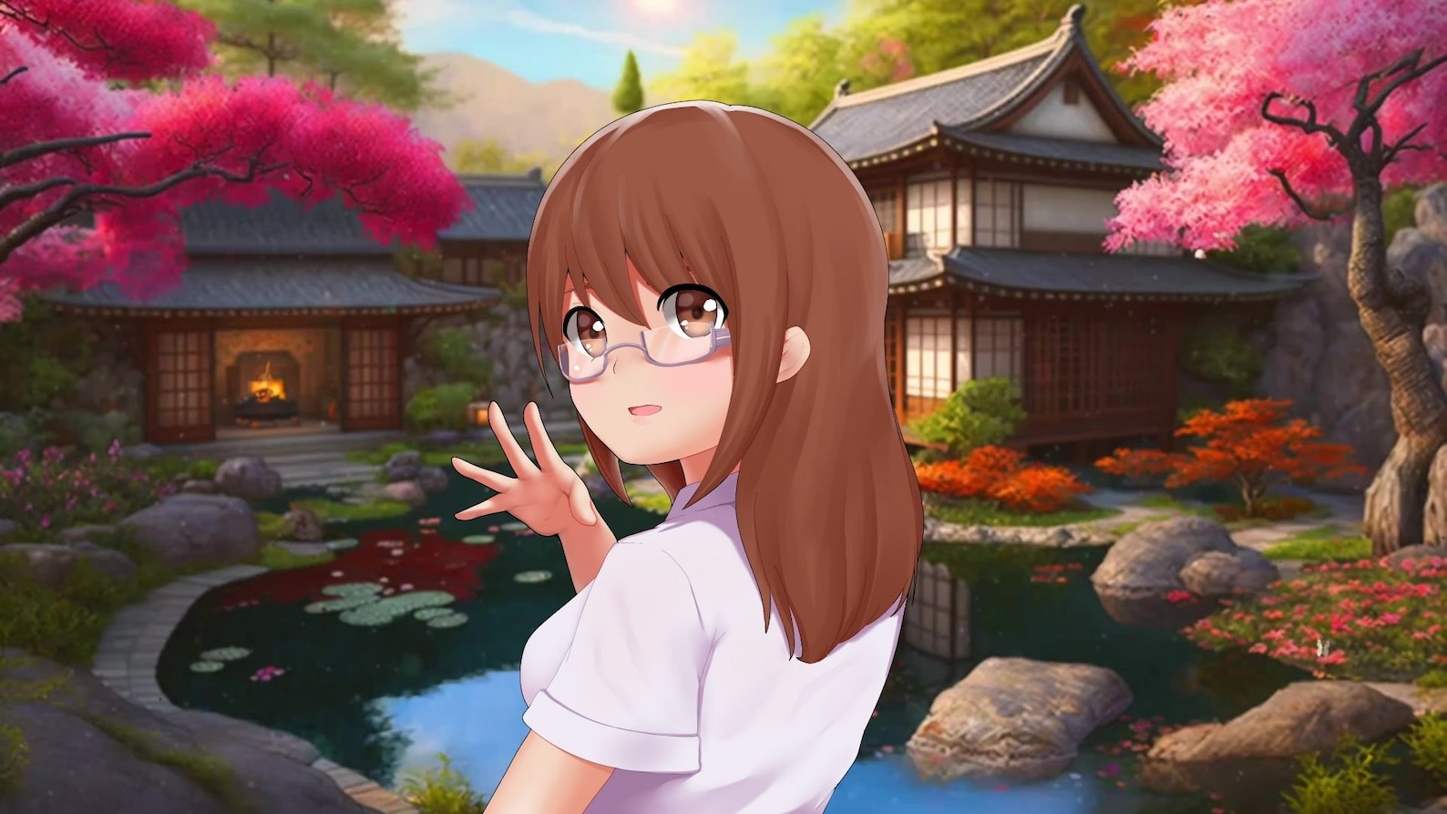 Animated Zoom Background for Vtuber, Student, Teams, Skype, Animated ...