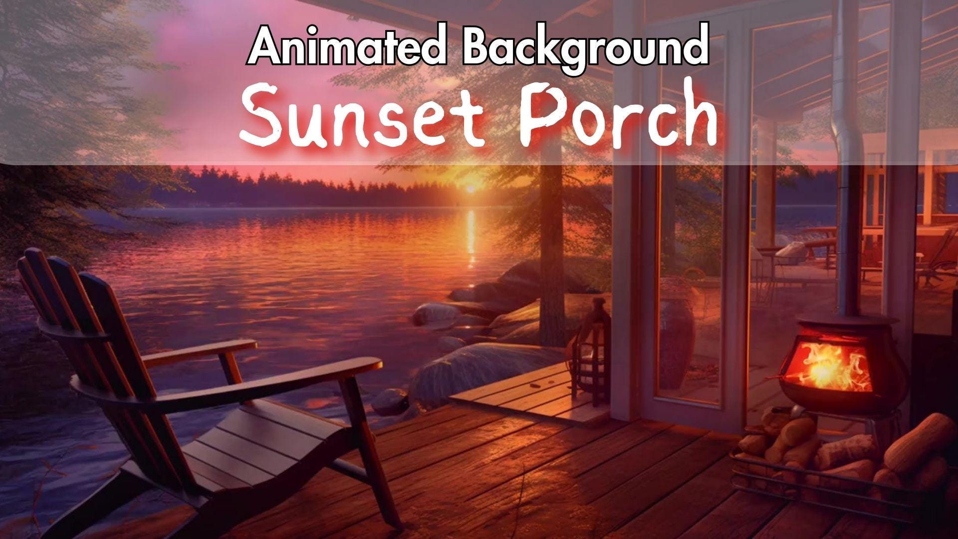 Animated Sunset Porch Vtuber Background: Looped MP4 (PDF Instructions ...