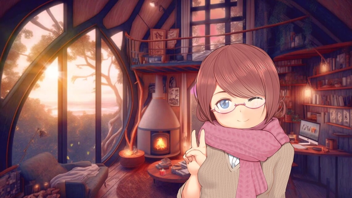 Animated Zoom Background for Vtuber, Student, Teams, Skype, Animated ...