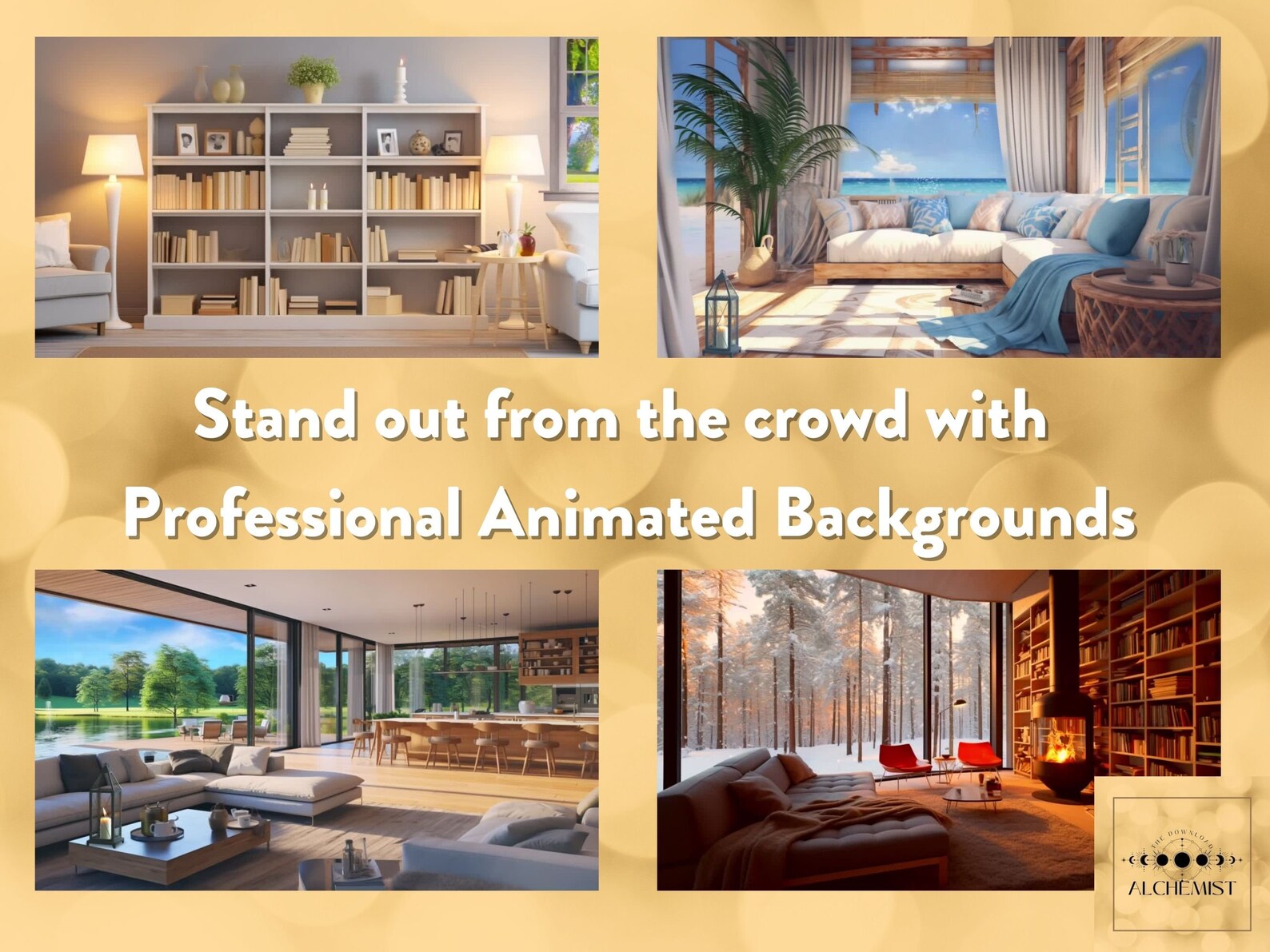 Animated Zoom Background for Student, Vtuber, Teams, Skype, Animated ...