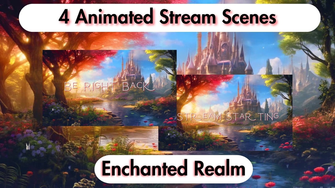Animated Enchanted Realm Stream Scenes for Twitch Vtuber - Etsy