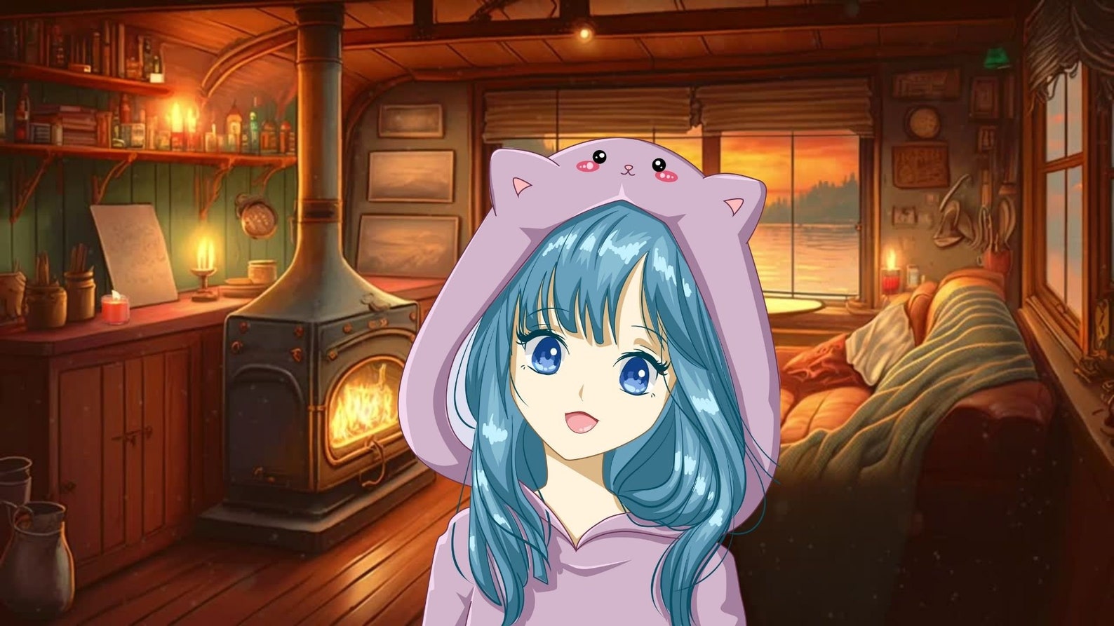 Animated Zoom Background for Student, Vtuber, Teams, Skype, Animated ...