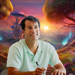 Animated Zoom Background, Magical Garden Sunset, Online Meeting ...