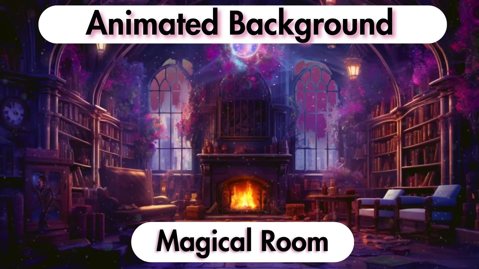 Zoom Background, Online Meeting, Twitch Streamer, Magical Room, Looped ...