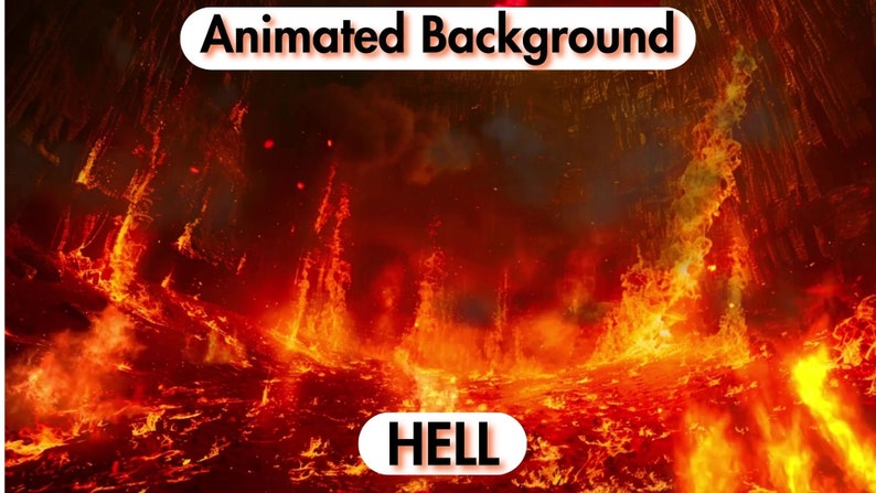 HELL Animated Background for Student, Vtuber, Zoom, Teams, Skype ...
