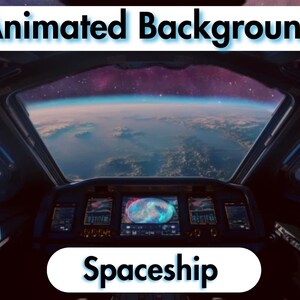 Spaceship Animated Background, Zoom Meeting Backdrop, Twitch Stream ...