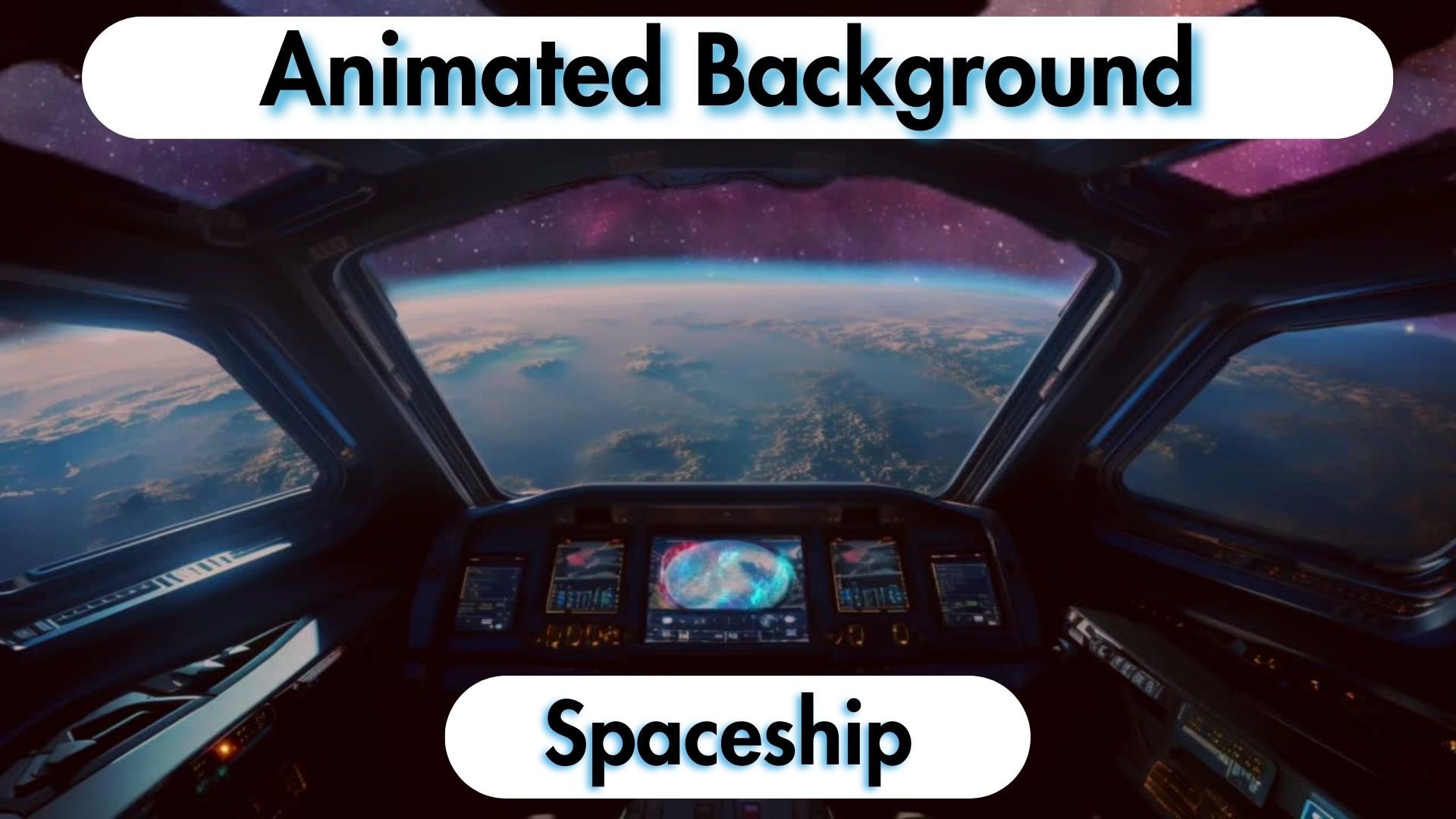 Spaceship Animated Background, Zoom Meeting Backdrop, Twitch Stream ...