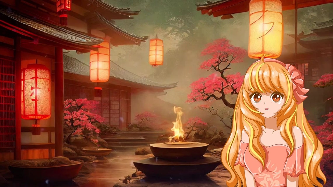 Vtuber Background, Twitch Stream Backdrop, Zoom Animated Screen, Serene ...