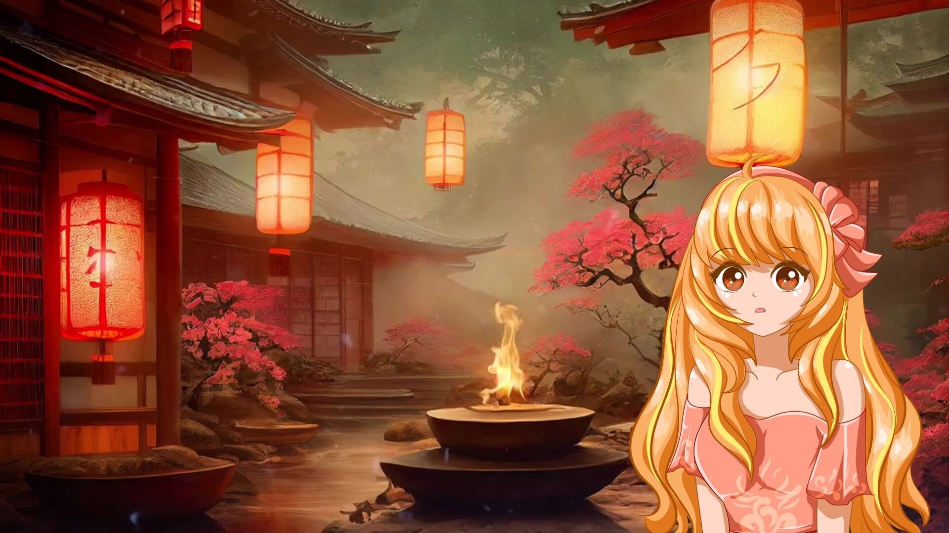 Vtuber Background, Twitch Stream Backdrop, Zoom Animated Screen, Serene ...