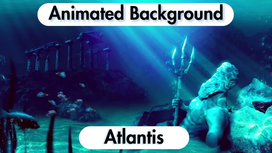 Animated Zoom Background, Atlantis Underwater Scene, Online Meeting ...