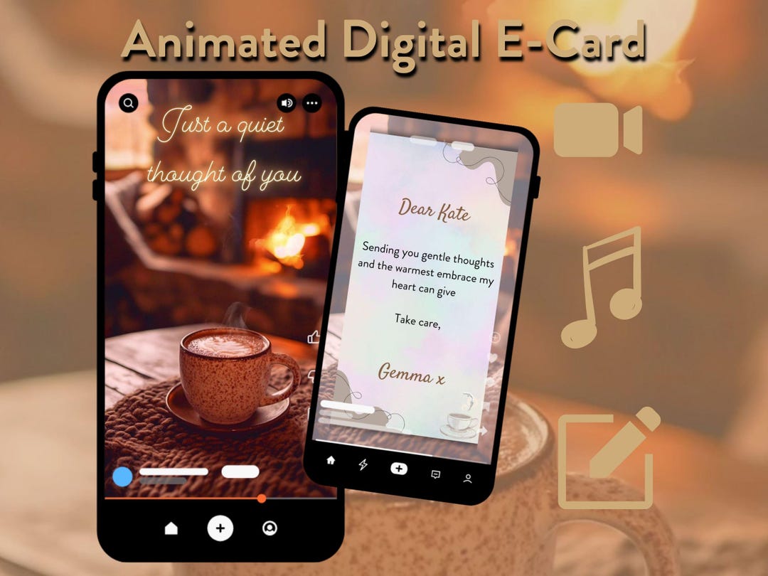 Personalized Animated E-card: Thought of You, Custom Music (MP4 ...