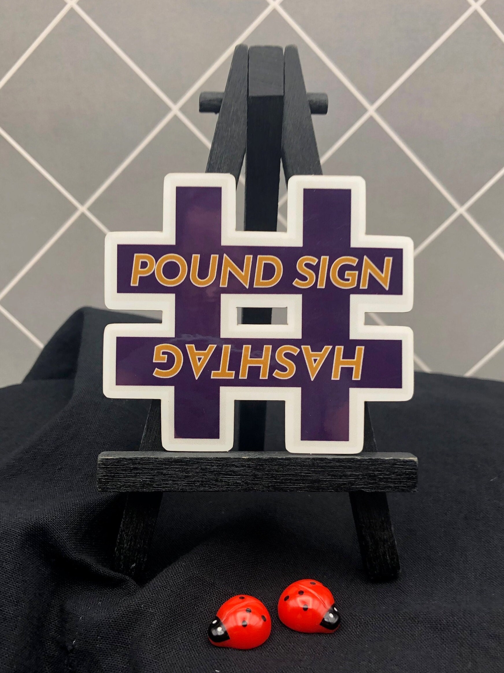 Hashtag/Pound Sign Vinyl Sticker for Water Bottles | Etsy