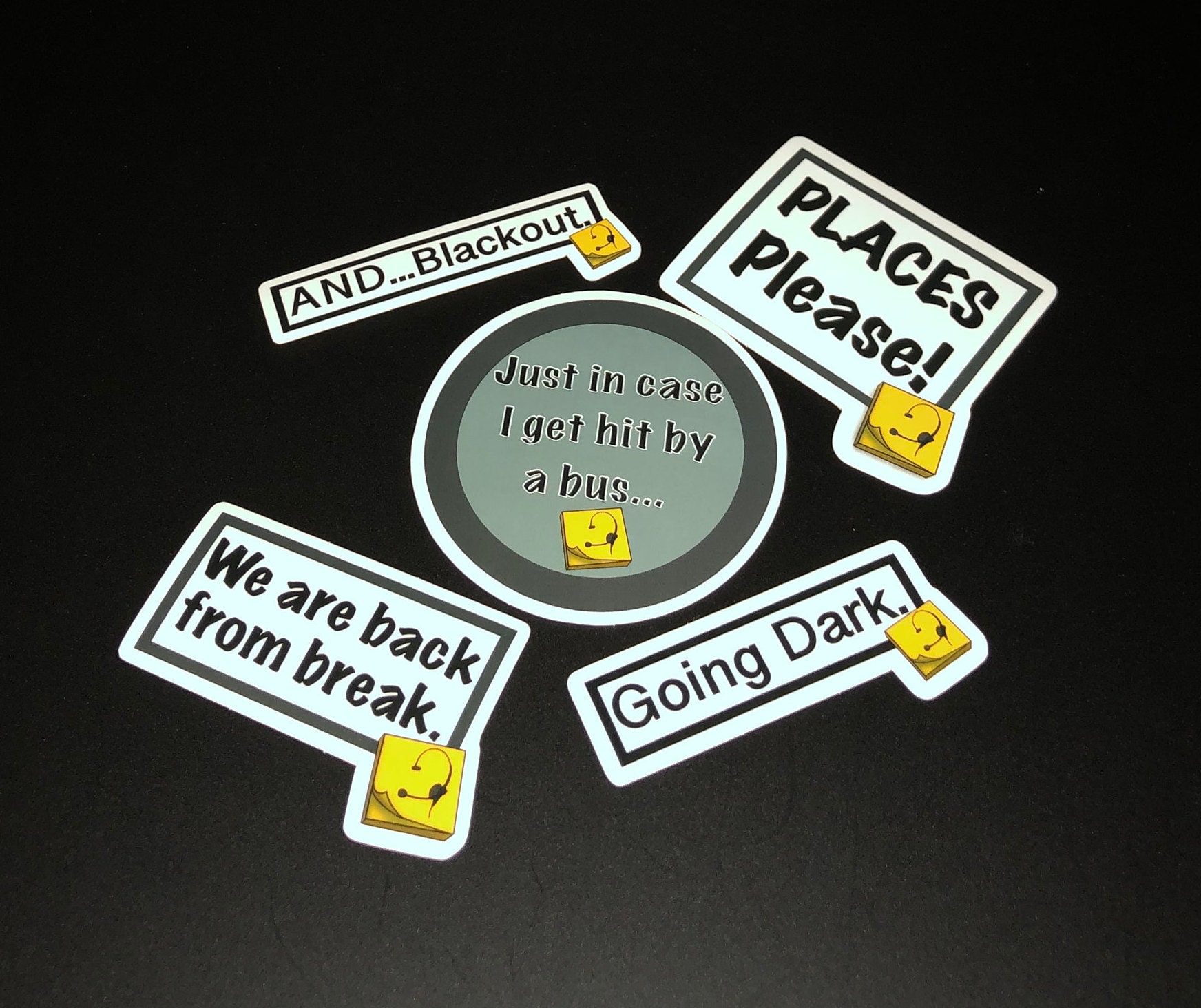 Stage Management/theatre Stickers-all the Stage Manager - Etsy