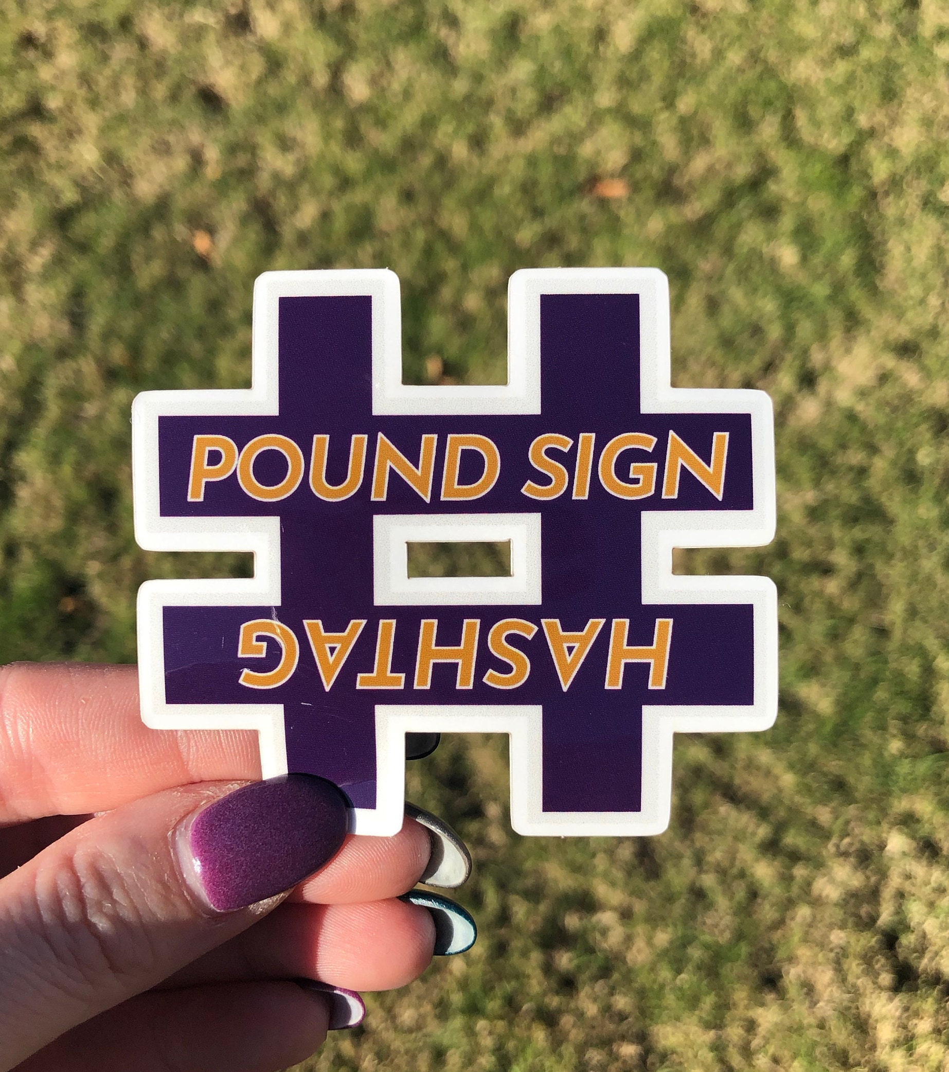 Hashtag/Pound Sign Vinyl Sticker for Water Bottles | Etsy