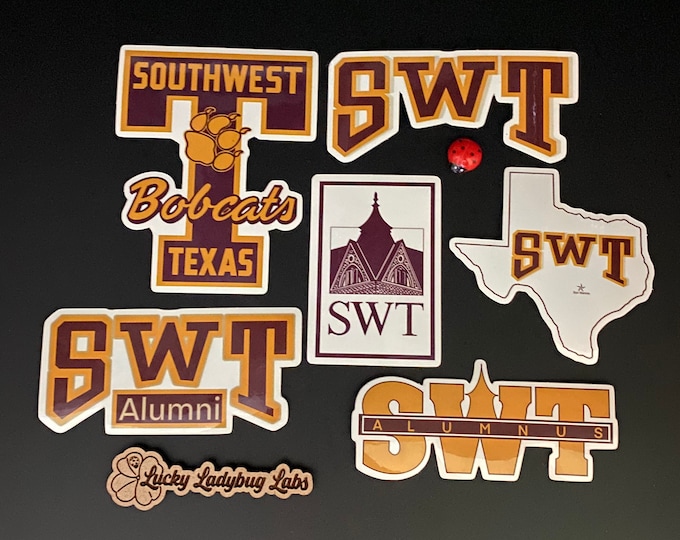 Southwest Texas State University-six SWT Sticker Pack Bundle - Etsy