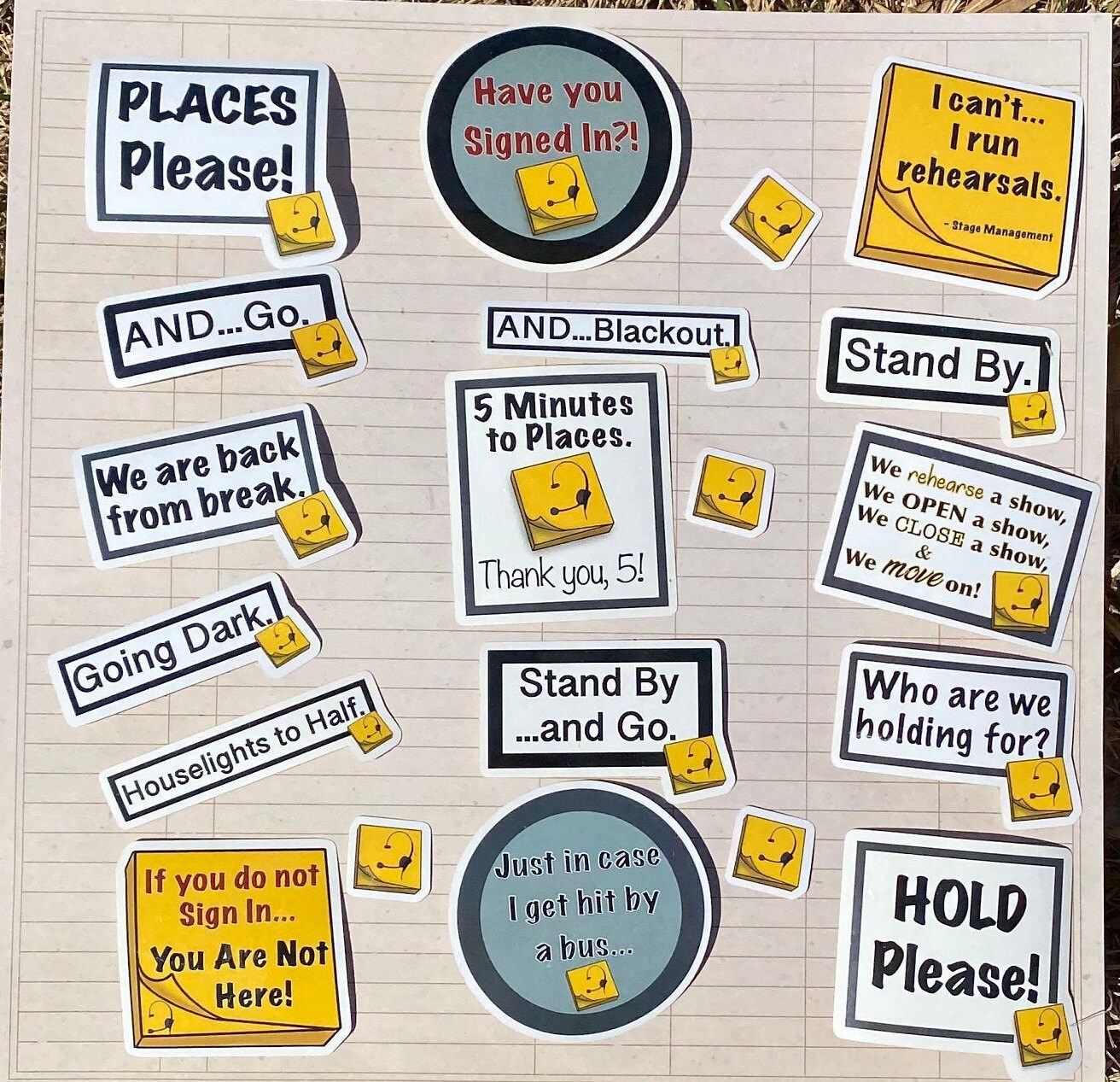 Stage Management/theatre Stickers-all the Stage Manager Stickers in One ...