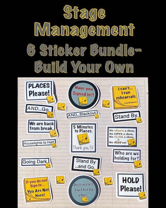Stage Management/theatre-6 Sticker Pack: Build Your Own Bundle - Etsy