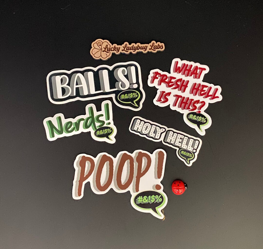 Curses Sticker Bundle of 5 - Etsy