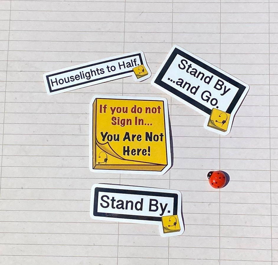 Stage Management/theatre Stickers-all the Stage Manager - Etsy