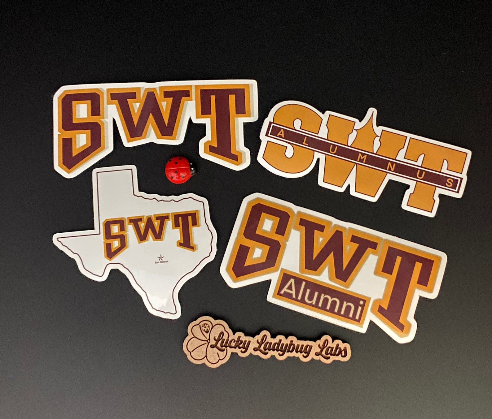 Southwest Texas State University Four Sticker Pack-swt - Etsy
