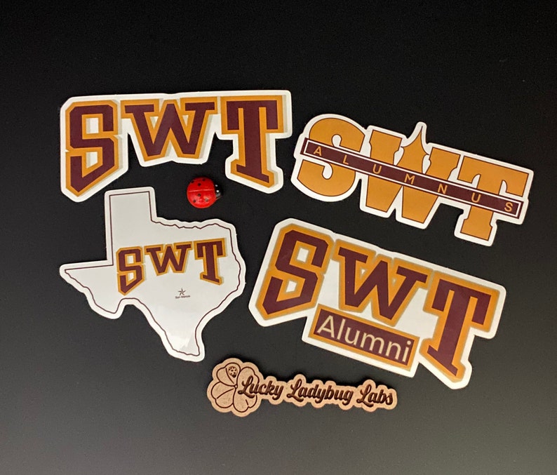 Southwest Texas State University Four Sticker Pack-swt - Etsy