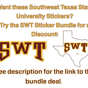 Southwest Texas State University Sticker Pack-swt - Etsy