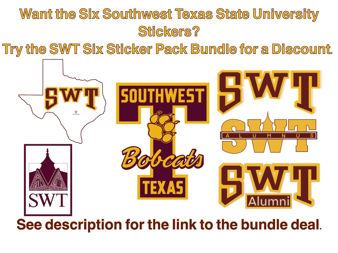 Southwest Texas State UniversityBig T Bobcats Sticker SWT - Etsy Nederland