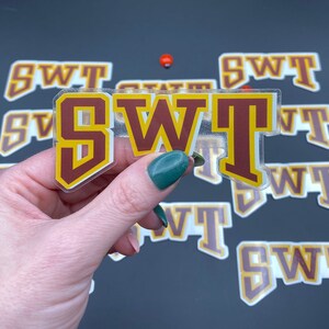 Southwest Texas State University--clear Letter Logo (SWT) Decal - Etsy