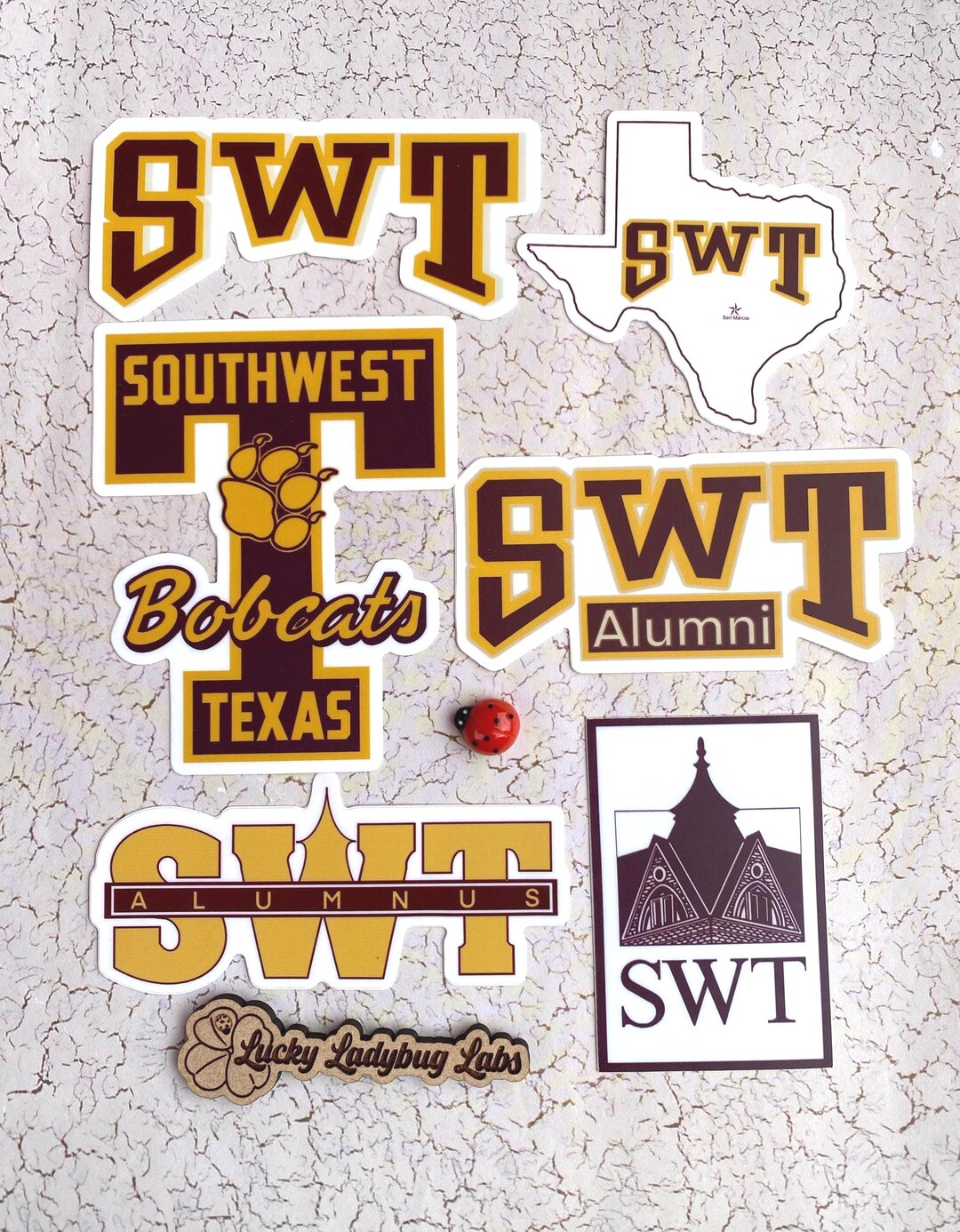 Southwest Texas State University-six SWT Sticker Pack Bundle - Etsy