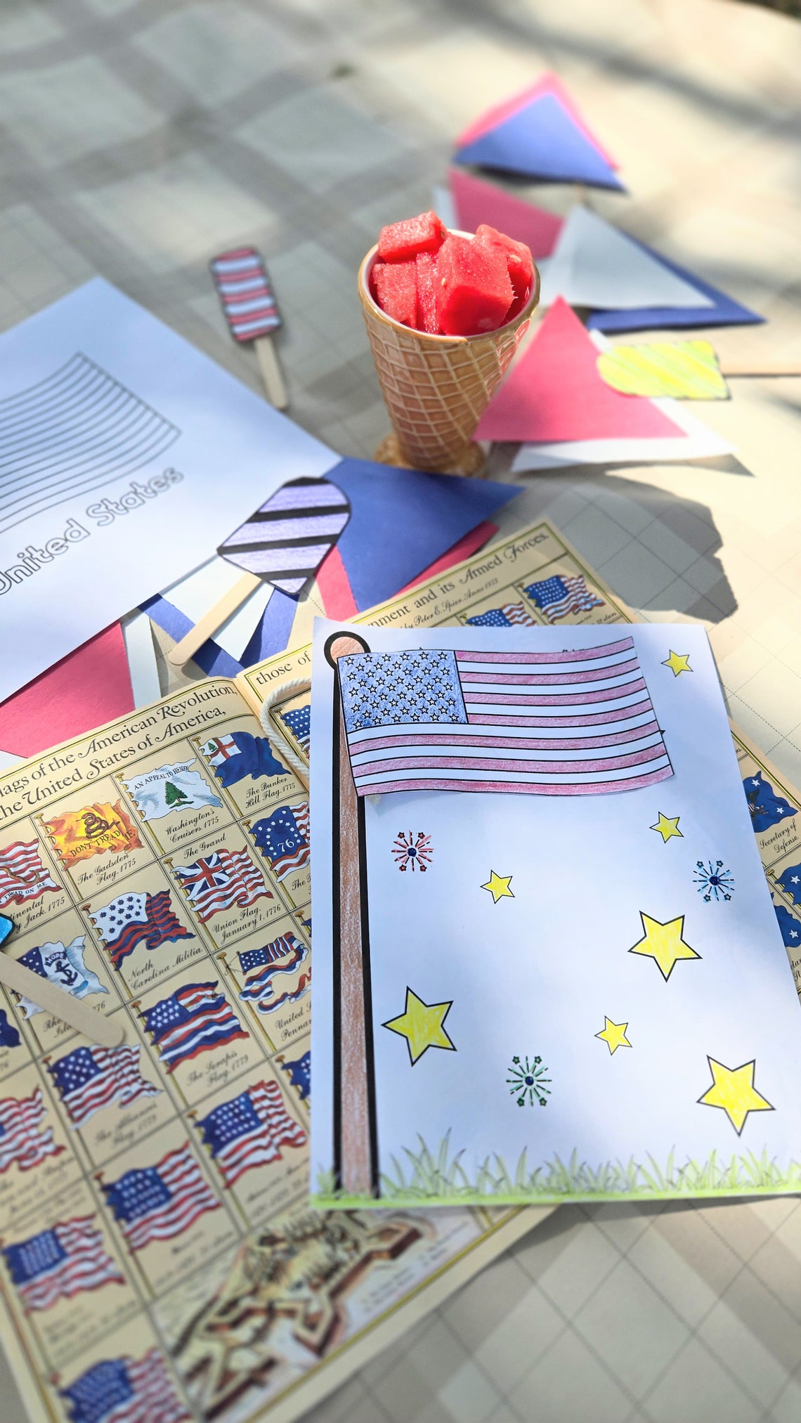 USA Craft Kids Summer Red White and Blue Activity USA Color Page ...