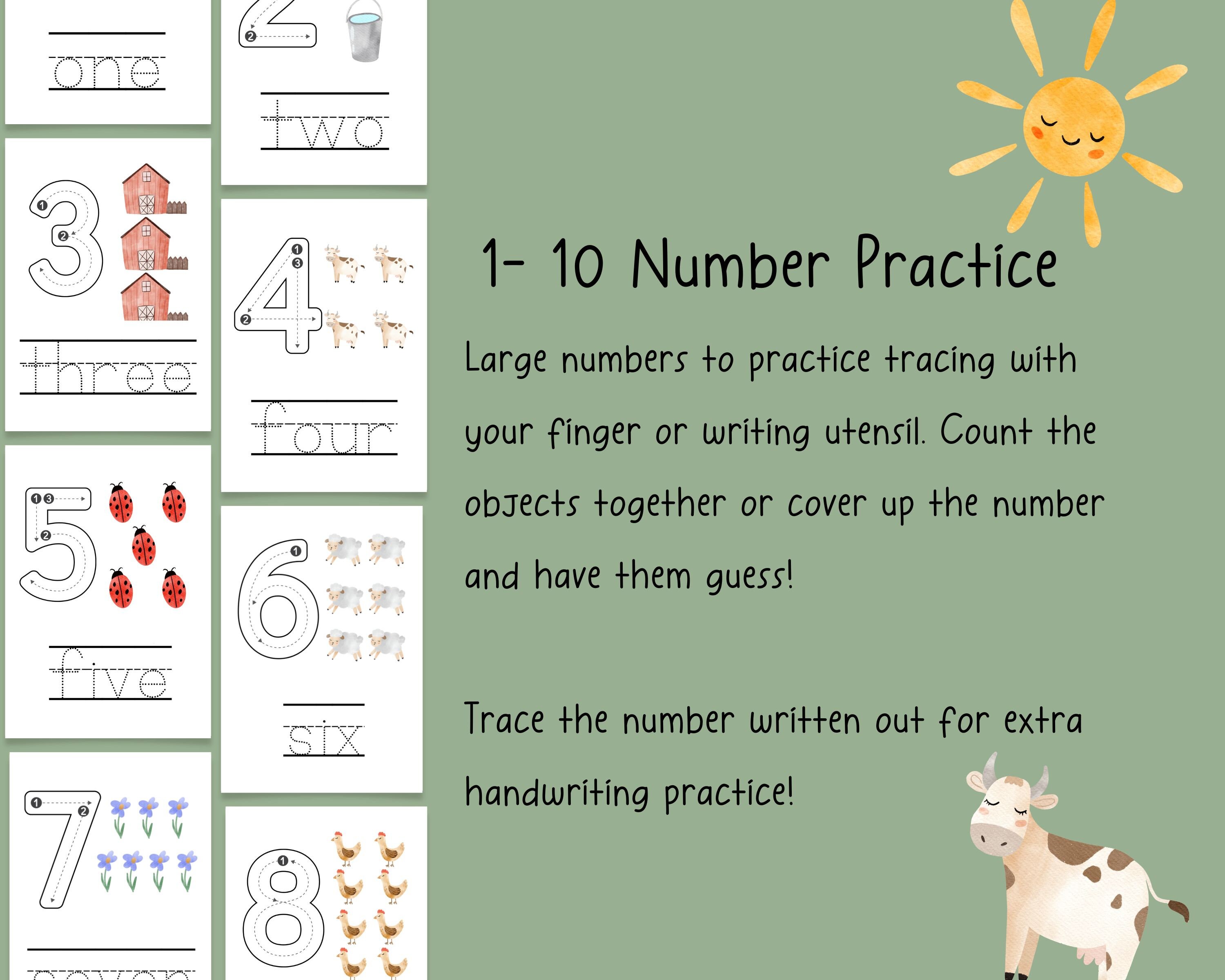 Farm Theme Preschool Learning Bundle Scissor Skills Abcs Numbers ...