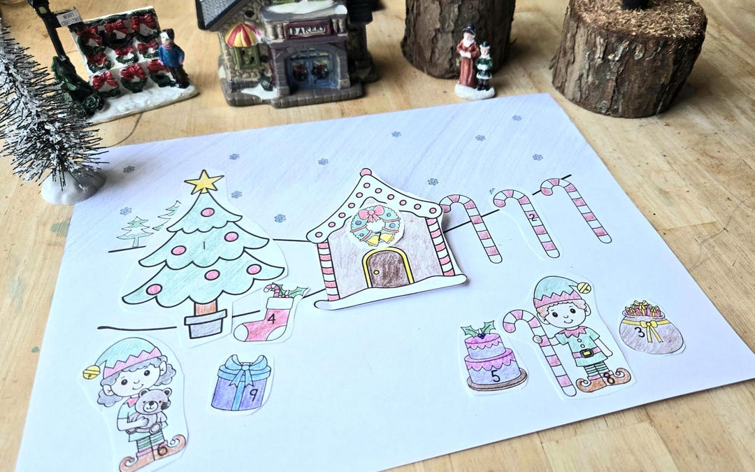 Holiday Numbers Craft Prek Counting Activity Christmas Theme Craft ...