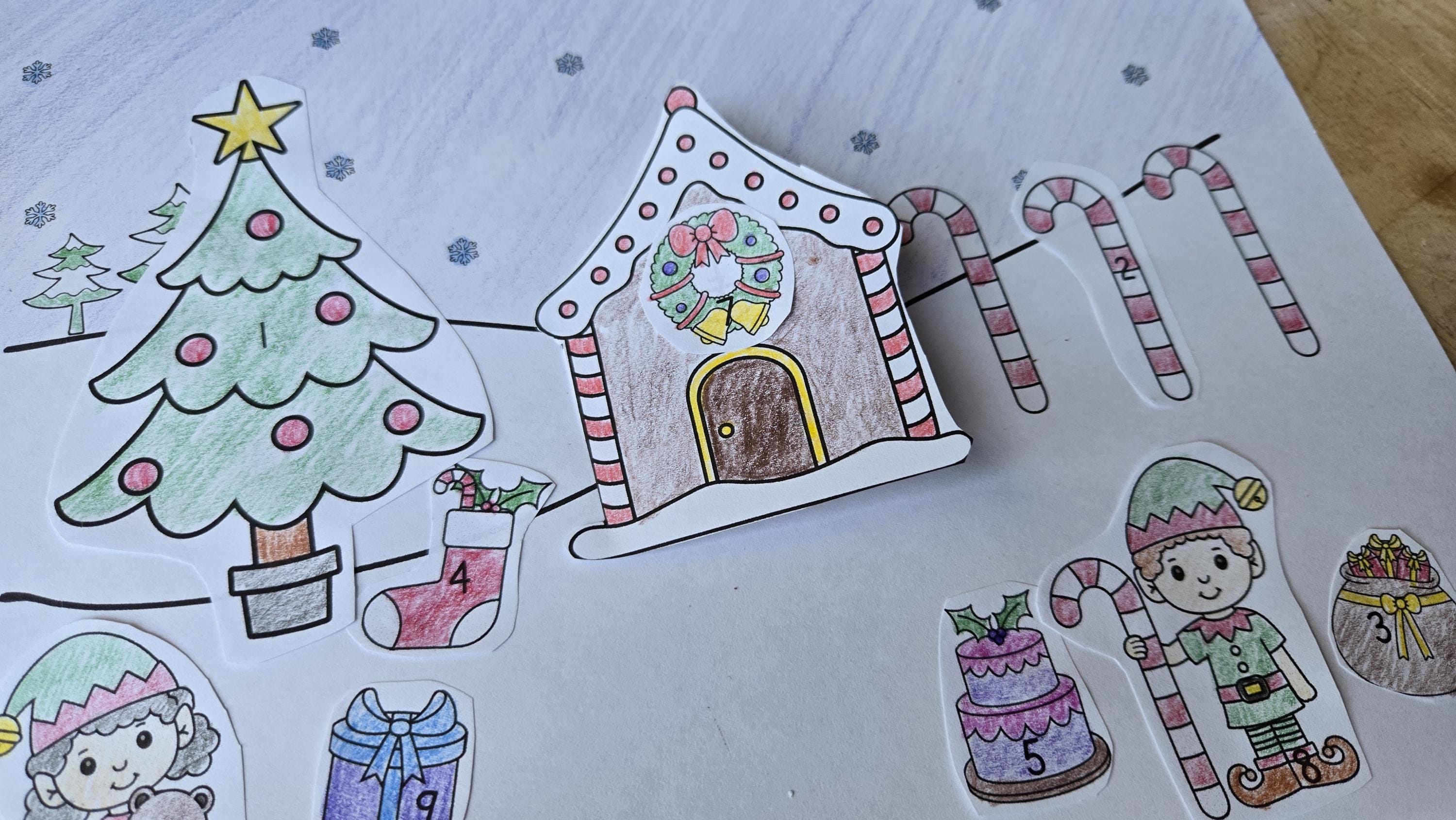 Holiday Numbers Craft Prek Counting Activity Christmas Theme Craft ...