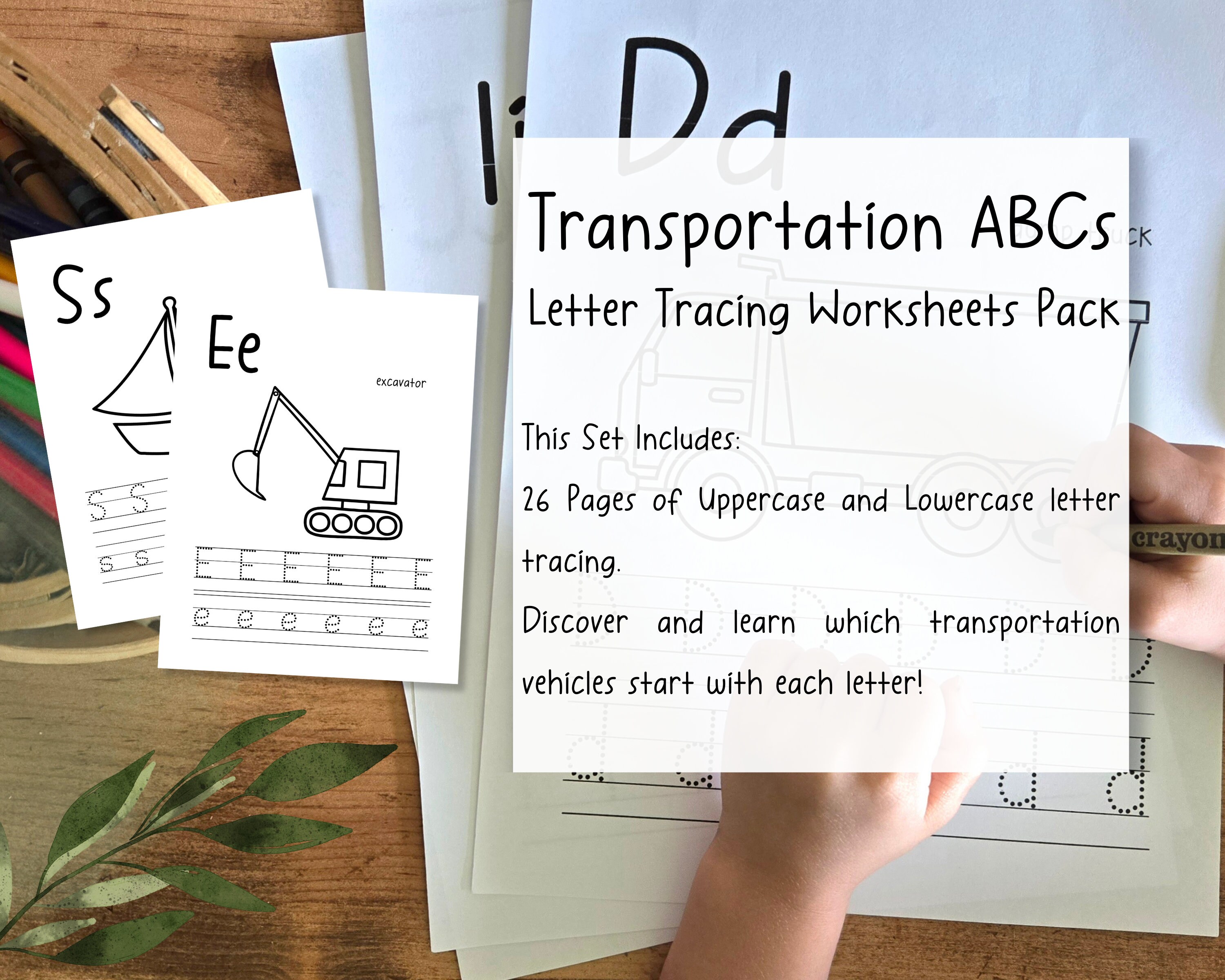 Letter Tracing Worksheets Abcs Color Pages Transportation Abcs Coloring ...