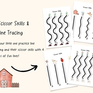 Farm Theme Preschool Learning Bundle Scissor Skills Abcs Numbers ...